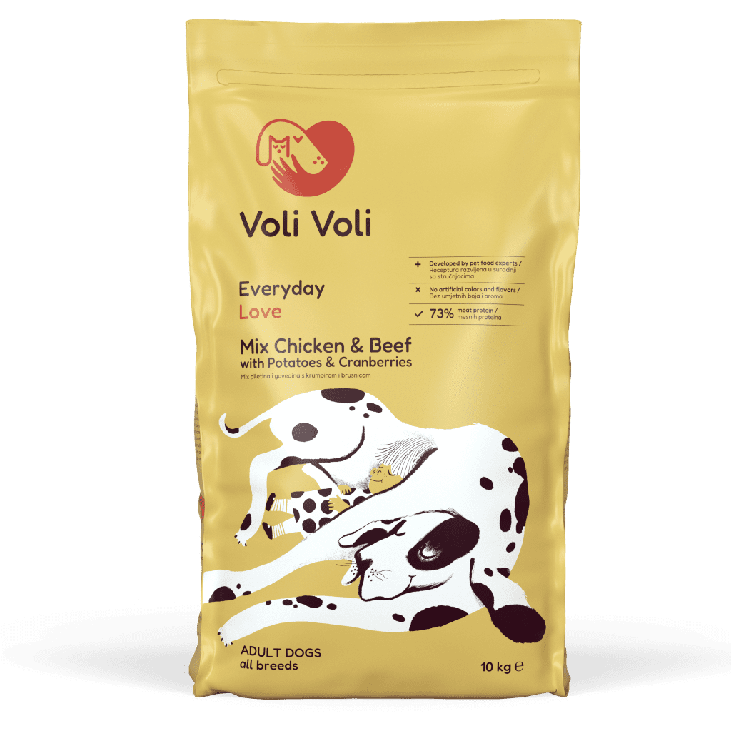 Mix piletina i govedina s krumpirom i brusnicom 10kg - VoliVoli